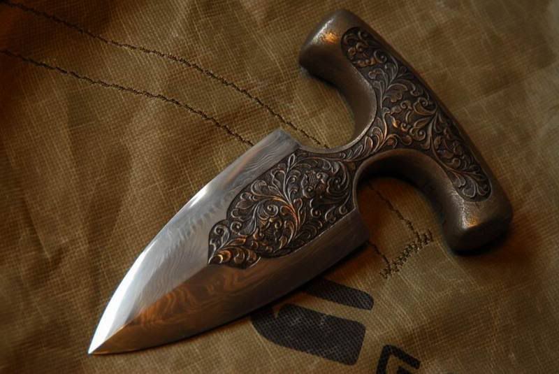 One of a kind- engraving of Custom Dagger | BladeForums.com